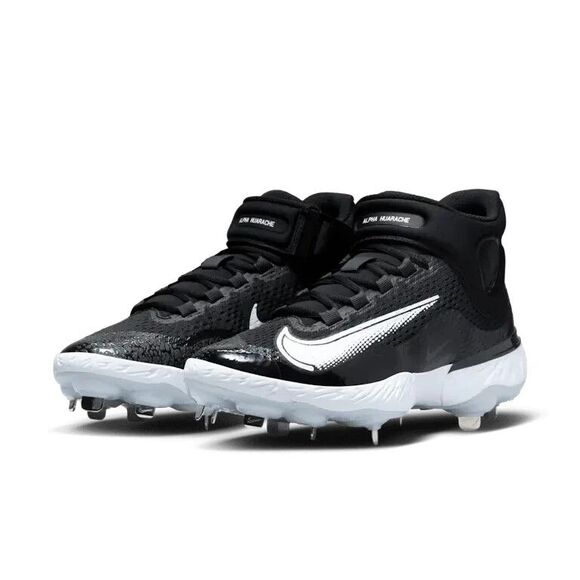 Nike | Shoes | Nike Alpha Huarache Elite 4 Mid Black Baseball Cleats ...